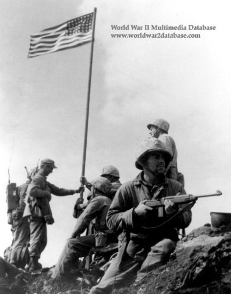 First Flag Raising on Iwo Jima – The World War II Multimedia Database